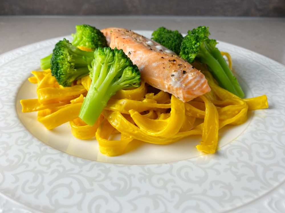 Saffranspasta med lax och broccoli - Ingmar - Middagstips, vardagsmat ...